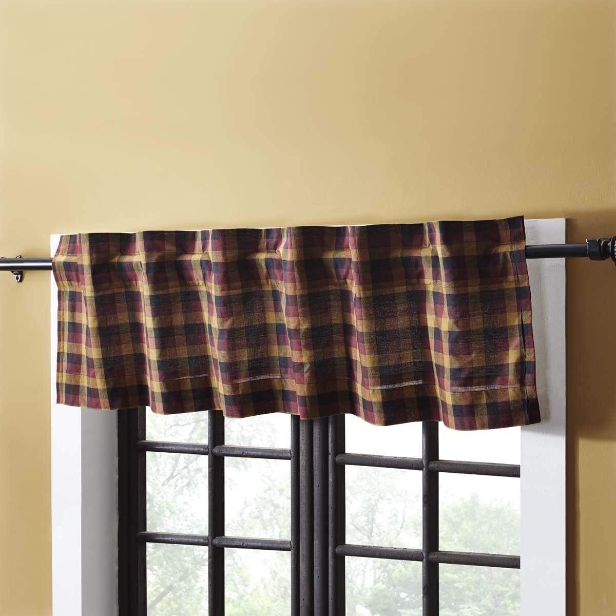 Heritage Farms Primitive Check Valance 16x72
