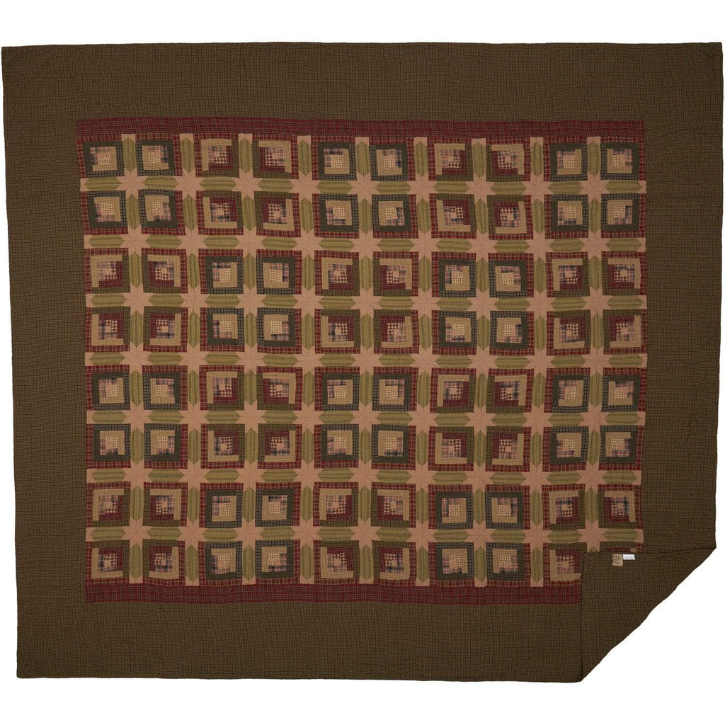 Tea Cabin California King Quilt 130Wx115L