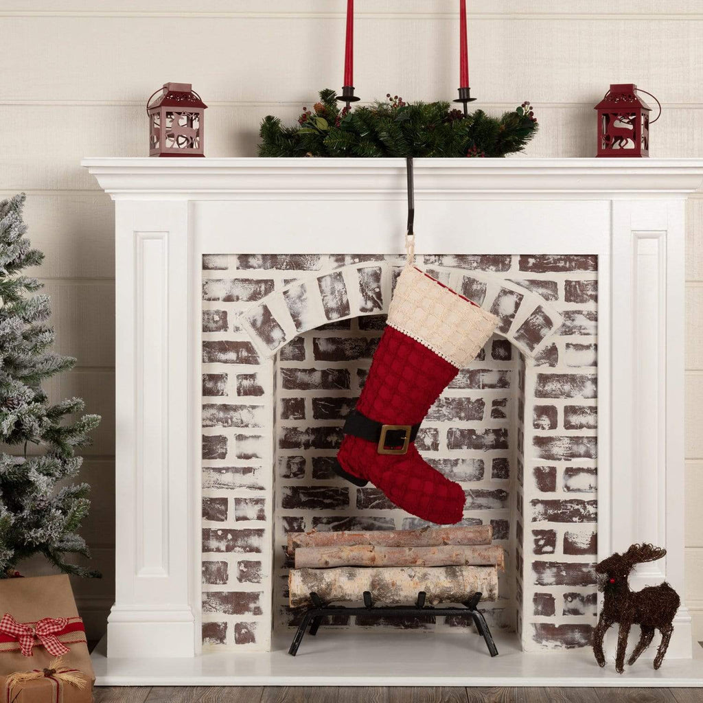 Chenille Christmas Boot Stocking 12x20